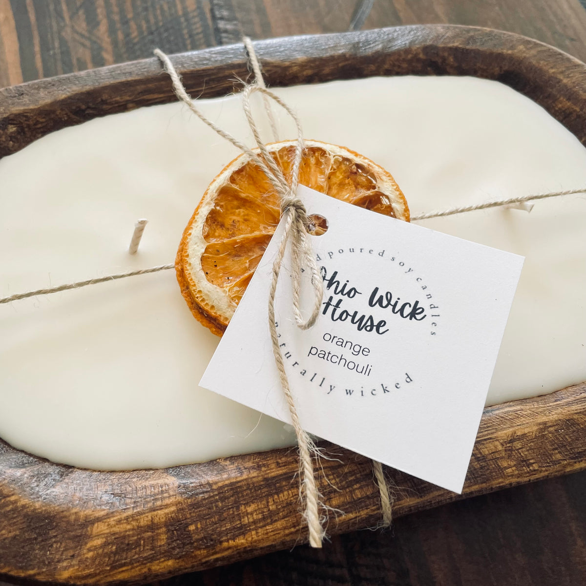 Orange Patchouli Wooden Bowl Candle – Ohio Wick House